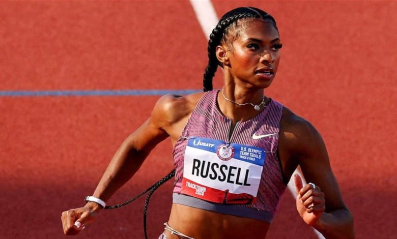 Masai Russell, second time in history at 100 m fences, at Michael ...