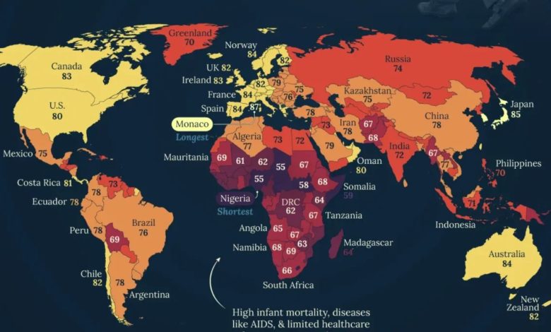 Map life expectancy in Romania, similar to that of Morocco or Brazil ...