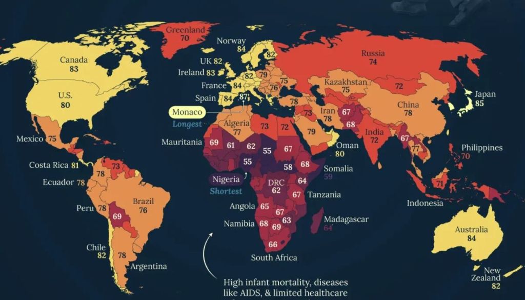 Map life expectancy in Romania, similar to that of Morocco or Brazil ...